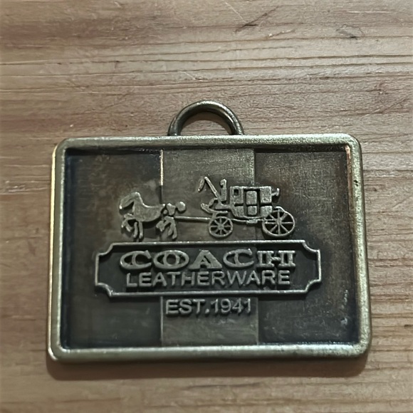 Coach | Bags | Vintage Coach Bag Legacy Gold Tone Metal Bag Tag | Poshmark